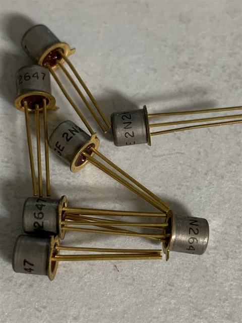 NOS 7 PCS GE General Electric 2N2647 Unijunction Transistor Gold Leads ...