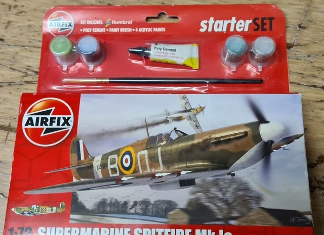 AIRFIX STARTER SET,1.72 scale,supermarine spitfire mk.1a model kit new £10.00 - PicClick UK