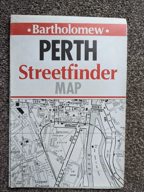 PERTH MAP. PERTH Streetfinder Map. Bartholomew City Centre Map of Perth ...