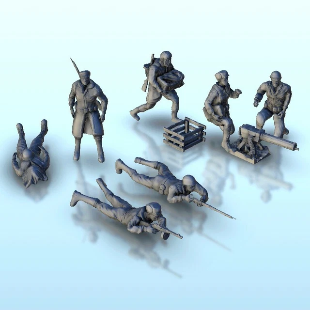 RUSSIAN INFANTRY WW2 - STL file 3D printing FDM Bolt action miniatures ...