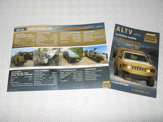 RENAULT TRUCK DÉFENSE ACMAT ALTV 4x4 véhicule militaire brochure ...