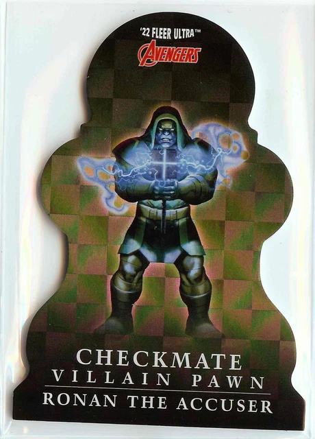 2022 FLEER ULTRA Marvel Avengers Checkmate Vilain Pat carte de gage #CP ...