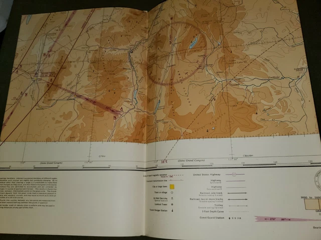 WWII US COAST and Geodetic Survey Map Grand Junction CA Dated 1943 £21. ...