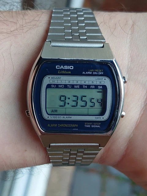 RARE 70'S CASIO CASIOTRON 81CS-36 S STEEL DIGITAL CHRONOGRAPH WATCH ...