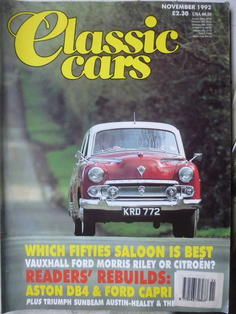 CC 92/11 SUNBEAM Alpine Ford Capri Zodiac Aston Martin Db4 Vauxhall ...