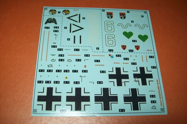 AIRFIX MESSERSCHMITT Bf 109 F 04101 1:48 scale decals £2.50 - PicClick UK