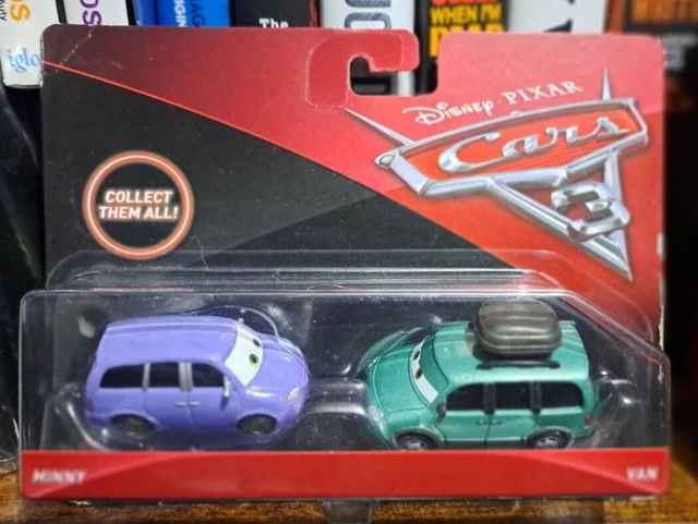 DISNEY PIXAR CARS 3 Minny & Van 1:55 Scale Diecast Mattel sealed bnib £ ...
