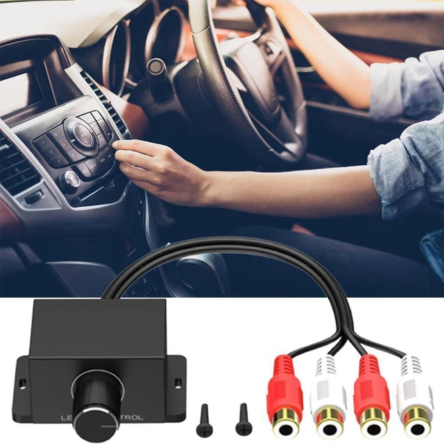 PLASTIC CAR AUDIO Amplifier Bass RCA Level Remote Volume Regulator ...