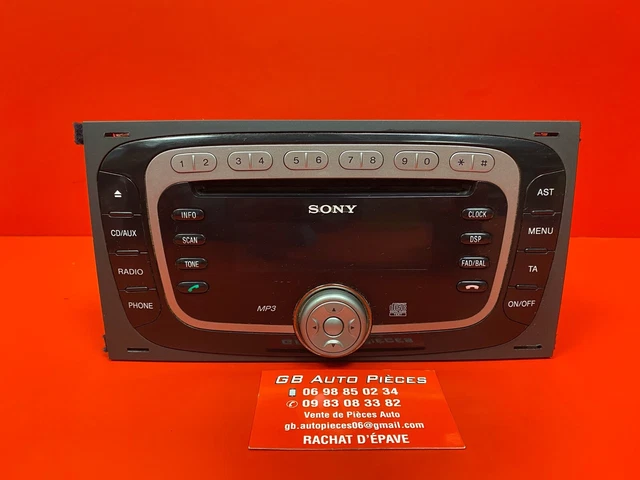 FORD C-MAX AUTORADIO Poste Cd Telephone Ref 7M5T-18C939-Ce Livré Avec Son Code EUR 213,00 ...