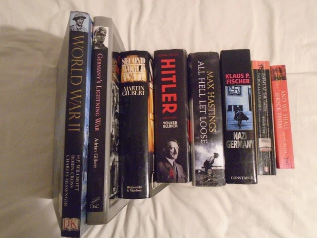 MILITARY HISTORY WORLD War Two Hitler, Nazi, Eight Books Joblot Book ...
