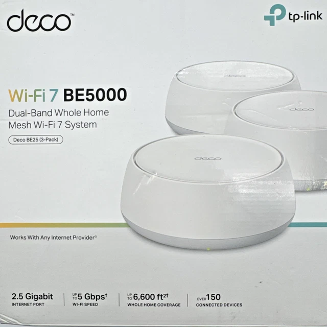 TP-LINK | DECO BE25 BE5000 | Dual-Band Whole Home Mesh Wi-Fi 7 System ...