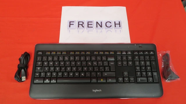 LOGITECH K800 WIRELESS Illuminated Keyboard French Canadian Layout 4198 ...