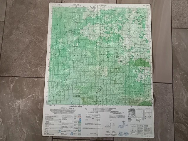 US ARMY 1974 Vietnam War Map Xuong Kuang Valley, Us Spec Forces, Much ...