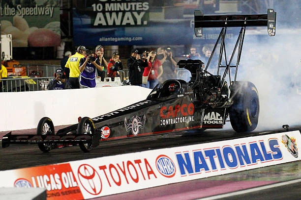 STEVE TORRENCE NHRA Top Fuel Dragster Does A Burnout Drag Racing Old ...