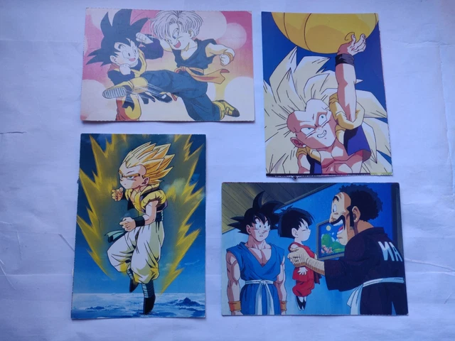 LOT DE 4 anciennes cartes postales dragon ball z Collector EUR 10,00 ...