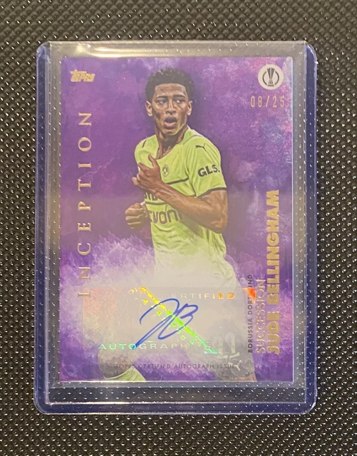 TOPPS 2022 INCEPTION UCL Jude Bellingham Succession Auto Violet /25 ...