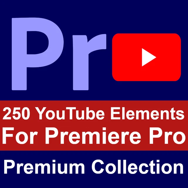 250 ÉLÉMENTS YOUTUBE pour Premiere Pro CC 2024 2019 modèles d ...