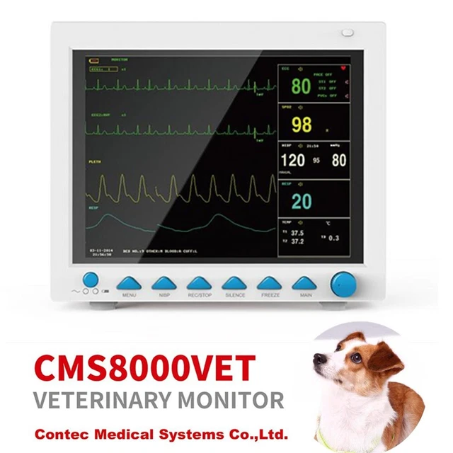 ANIMAL ICU VETERINARY Vet Vital Signs Patient Monitor,ECG NIBP SPO2 ...