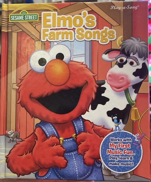 ELMO’S FARM SONGS Sesame Street Hardcover Book Play A Song My Music Fun ...
