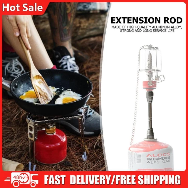 CAMPING GAS ROD Extender Lamp Extension Pole Blow Torch (Short Silver ...
