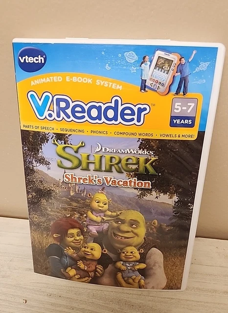 VTECH V.READER SHREK'S Vacation Game Dreamworks Shrek E-Reading System ...