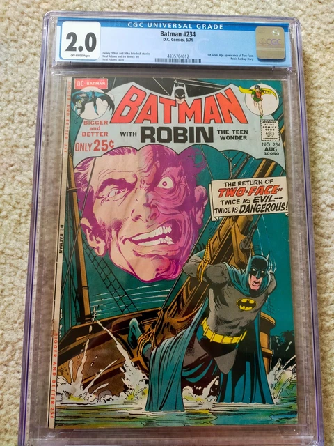 BATMAN #234 FIRST SA appearance of TWO FACE, iconic Neal Adams cover ...