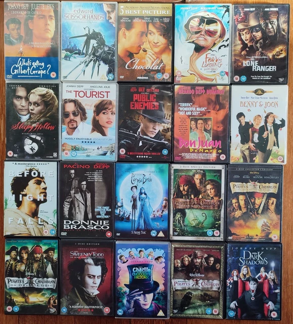 JOHNNY DEPP THE BEST movie 20 dvd MEGA collection job lot BUNDLE joblot ...
