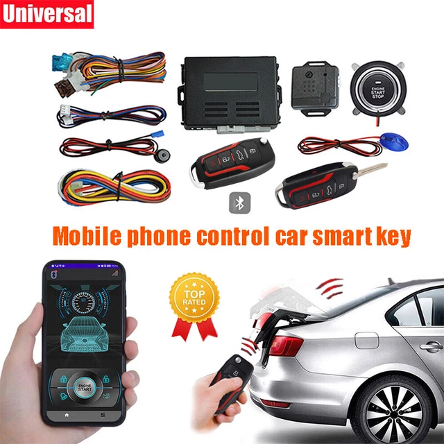 CAR SUV KEYLESS Entry Engine Start Alarm System Push Button Remote ...