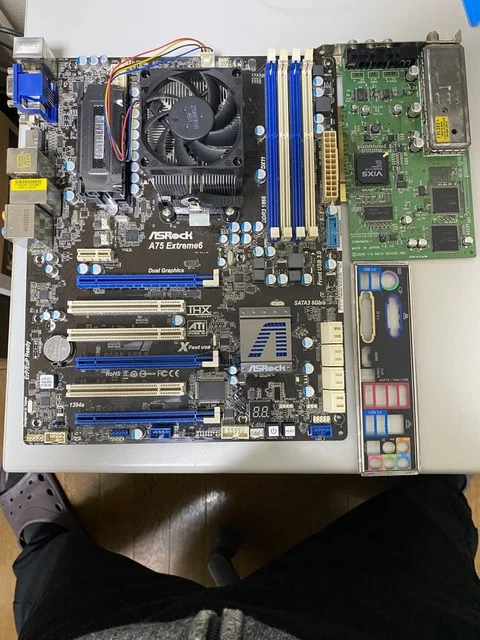ASROCK A75 EXTREME6 Motherboard with AMD A8-3850 CPU HDMI DVI VGA USB 3 ...
