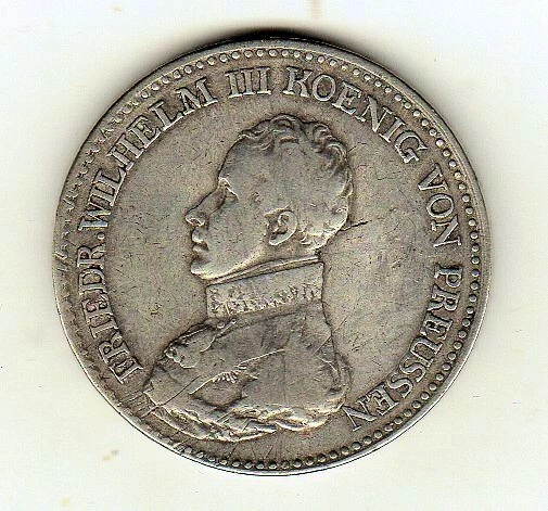 1 TALER SILBERMÜNZE Preußen 1 Taler 1818 A Friedrich Wilhelm III ...