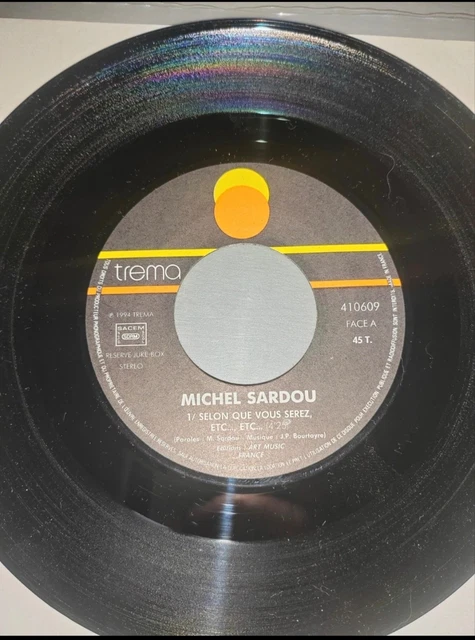 MICHEL SARDOU 45 T Promo Jukebox Selon que vous serez EUR 1,49 ...