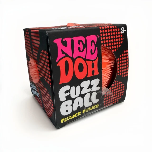 NEEDOH FUZZ BALL Flower Power Nee Doh Squishy Stress NEE-DOH Fuzzball ...