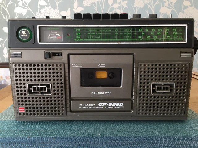 VINTAGE 1977 SHARP GF-8080 Boombox Radio Cassette Player Made In Japan ...