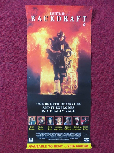 BACKDRAFT VHS VIDEO Poster Kurt Russell William Baldwin 1990 £11.39 ...