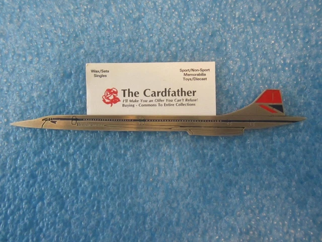BRITISH AIRWAYS CONCORDE Airplane First Original "Real" Metal Letter ...