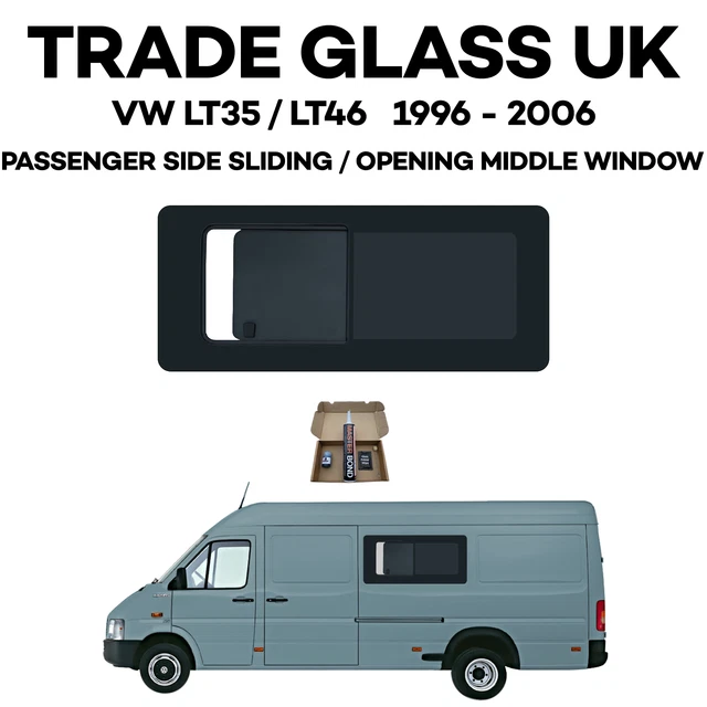 VW LT35/LT46 1996-2006 Passenger Side Sliding MIDDLE Window With Fit ...