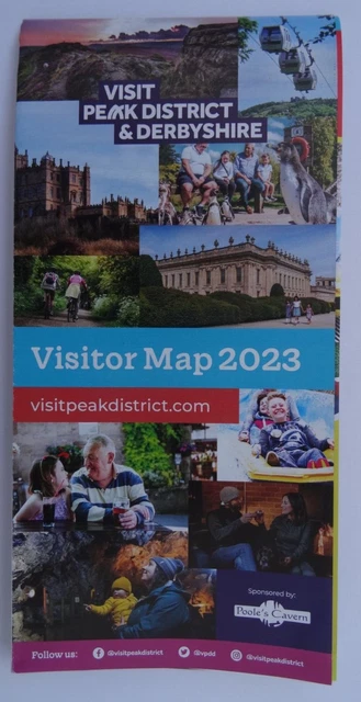 PEAK DISTRICT & DERBYSHIRE VISITOR MAP 2023. 60 Attractions. Tourism. Activities £2.99 - PicClick UK