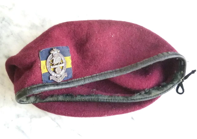 BRITISH ARMY BERET with Princess of Wales badge and recognition flash £ ...