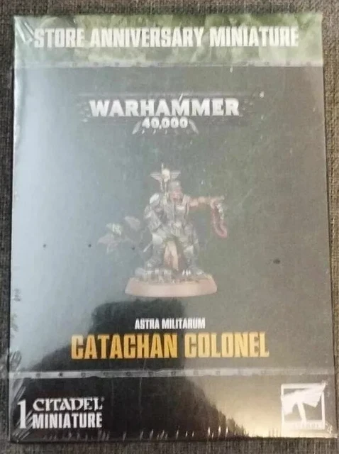BOITE DE JEU 1 Miniature Anniversaire CATACHAN COLONEL, Warhammer 40K ...