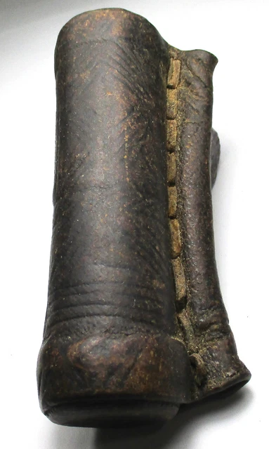 RARE LARGE OLD Leather Ethiopian Coptic Kitabe Scroll Amulet/Protection ...