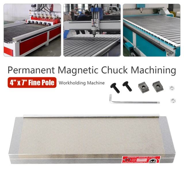 4& X 7& Fine Pole Permanent Magnetic Chuck Machining Workholding ...