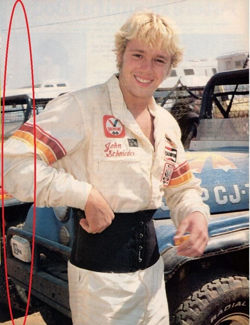 JOHN SCHNEIDER RACE car driver pinup Peter Barton shirtless picture ...