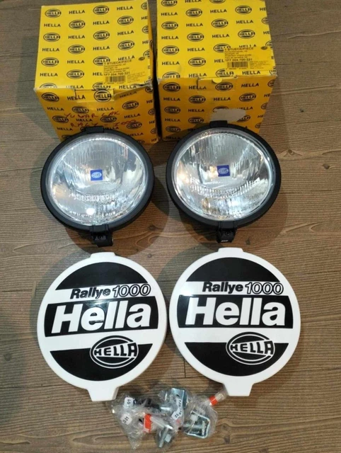 HELLA RALLYE 1000, Pair Headlights, New L+R Side, Vintage, Cover And ...