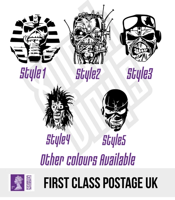 IRON MAIDEN EDDIE vinyl sticker decal car cd album guitar bike (Window ...