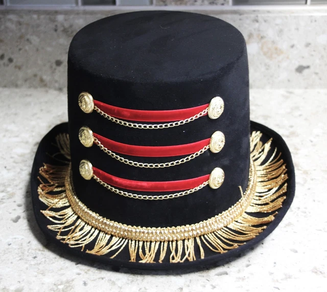 ADULT DELUXE CIRCUS Ringmaster Top Hat Ring Leader Halloween Toy ...