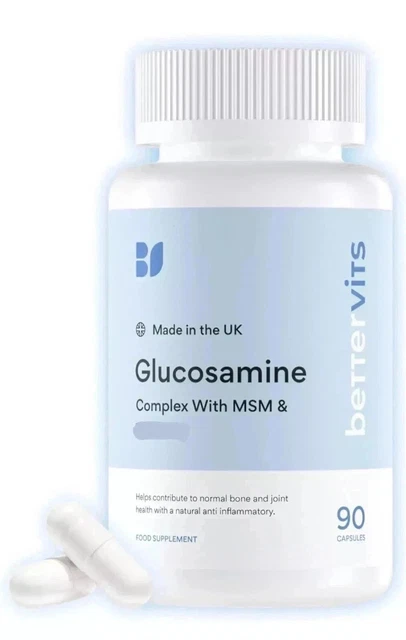 BETTERVITS GLUCOSAMINE COMPLEX With MSM 90 Capsules UK £9.59 - PicClick UK