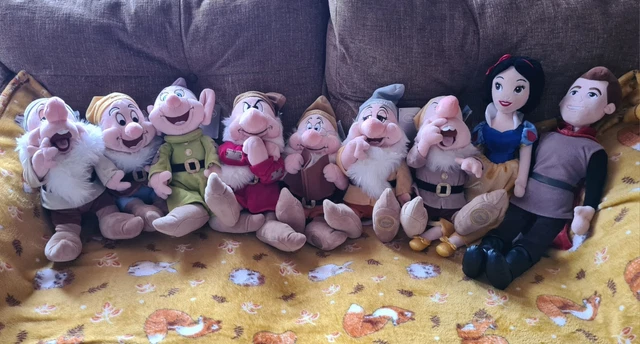DISNEY STORE SNOW White And The Seven Dwarfs Plush Collection + Prince ...