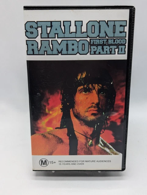 RAMBO FIRST BLOOD Part II - VHS Video Cassette Tape PAL - Free Aus ...