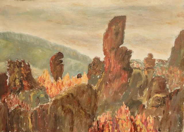 TABLEAU ANCIEN HUILE impressionniste paysage EUR 283,00 - PicClick FR