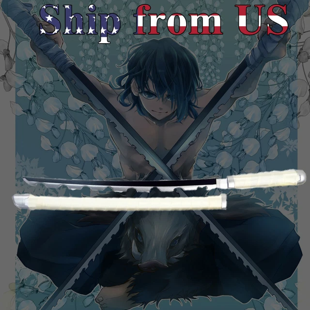 30& KIMETSU NO Yaiba Demon Slayer Hashibira Inosuke Sword Blade Cosplay ...